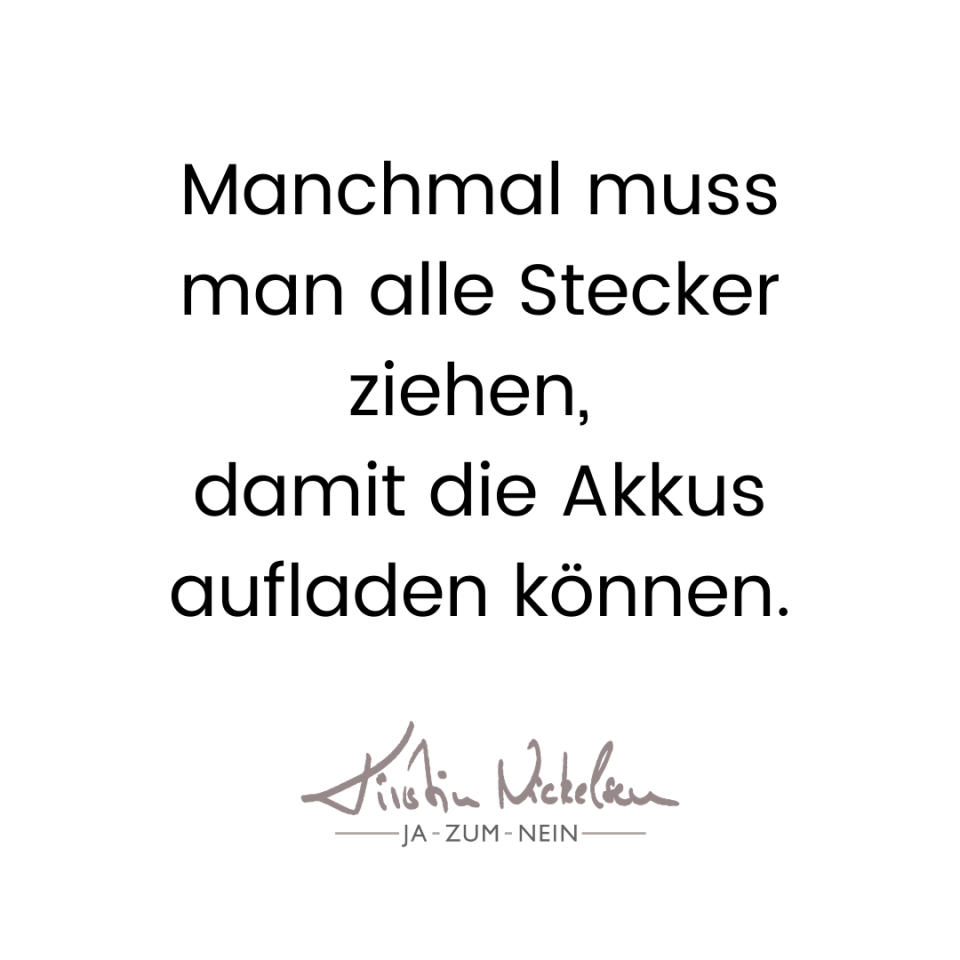 Ja zum Nein. Tipps, um Nein sagen zu lernen.